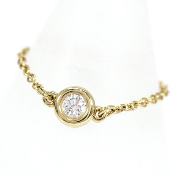 Tiffany & Co. | Jewelry | Tiffany Ring By The Yard K8 Yg Diamond 12 ...